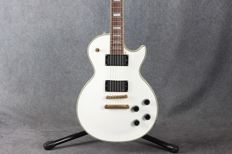 Epiphone Les Paul Custom EMG Pickups Alpine White 2nd Hand | Rich Tone ...