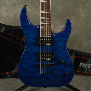 Jackson JS32Q Dinky - Transparent Blue w/Gig Bag - 2nd Hand