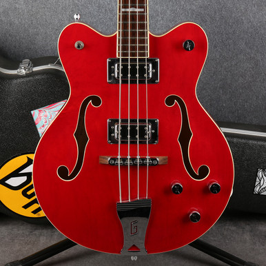 Gretsch G5442BDC Electromatic Short Scale Bass Transparent Red 2nd Hand ...