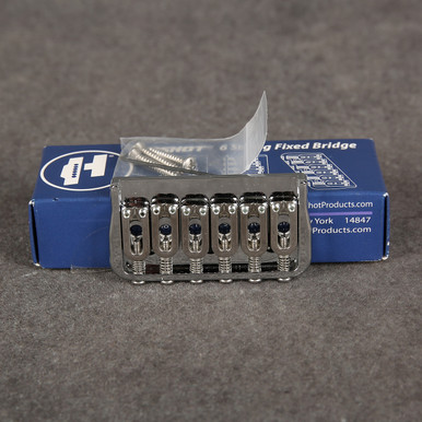 Hipshot 41060C 6 String Fixed Guitar Bridge Chrome 2nd Hand | Rich Tone ...