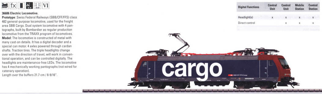 W441-36606 Electric Class 482 General Purpose Loco Powered Digital ...