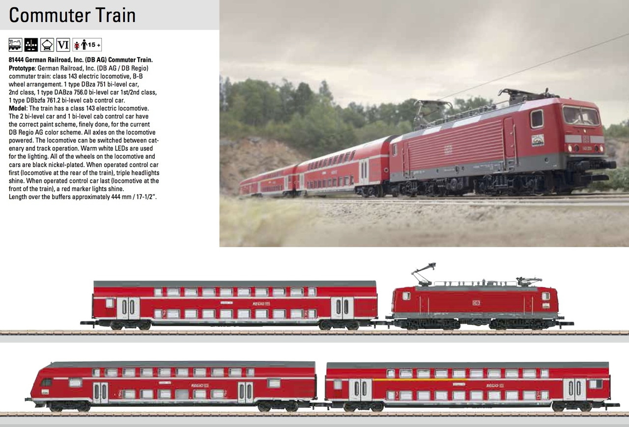W441-81444 Class 143 Electric Bi-Level Commuter Train - Standard DC ...