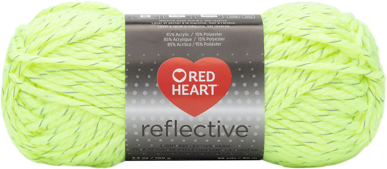 E820-8242 Red Heart Reflective Yarn-Neon Yellow - Modellbahn Ott Hobbies