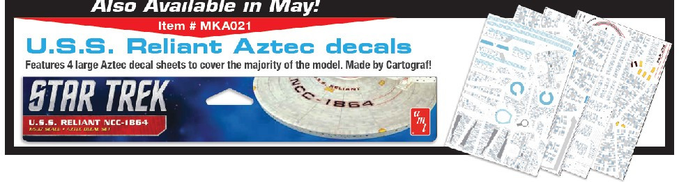 PLL-MKA21 1/537 Star Trek USS Reliant NCC1864 Aztec Decal Set for AMT ...