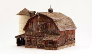 HO Built-Up Old Weathered Barn - Modellbahn Ott Hobbies