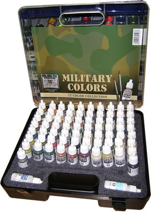 Military Model Color Paint Set in Plastic Storage Case (72 Colors ...