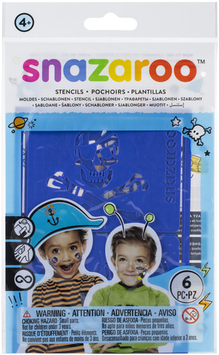 1198011 Snazaroo Face Painting Stencils 6/Pkg-Boys' Adventure ...
