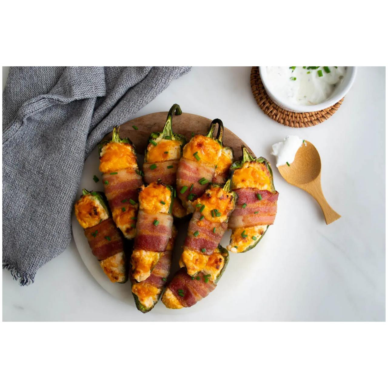 Big Easy Foods Bacon Wrapped Jalapenos with Cream Cheese & Cheddar 2.5lb
