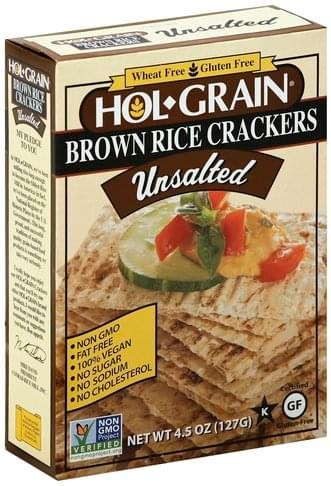 Hol Grain Unsalted Rice Crackers 4.5 oz