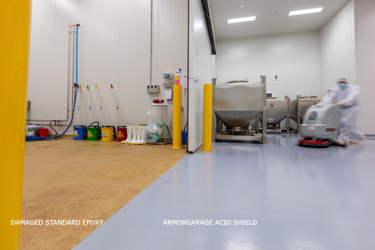 Acid Resistant Novolac Epoxy Floor Coatings & Concrete Repair Compounds