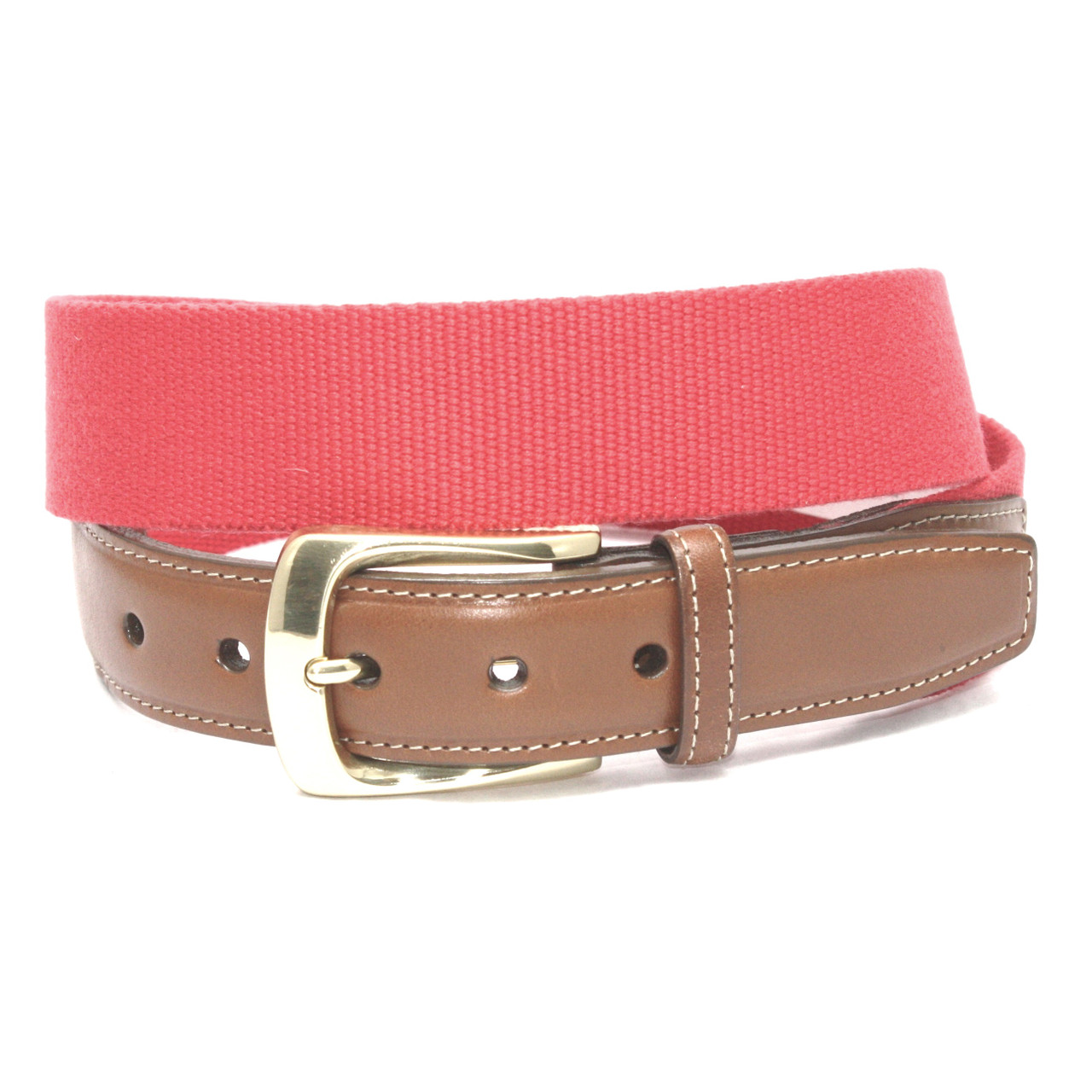 European Ribbed Surcingle Belt - Red