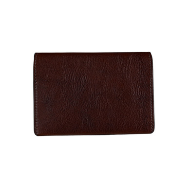 Genuine Bison Leather Billfold Wallet in Black Cherry