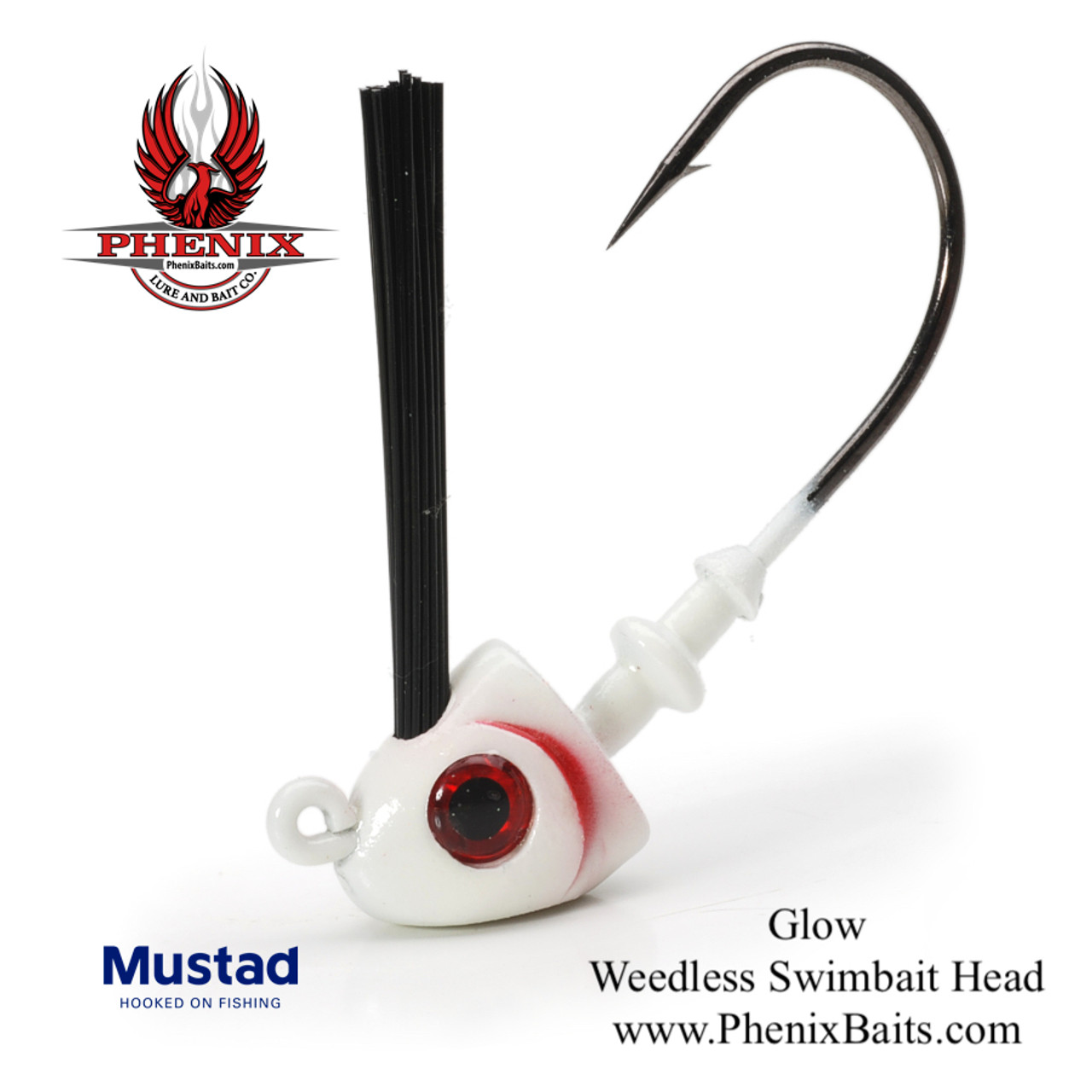 Vengeance Weedless Swimbait Head Glow