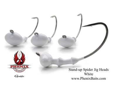 Phenix ProLine Stand-up Spider Jig Heads - White