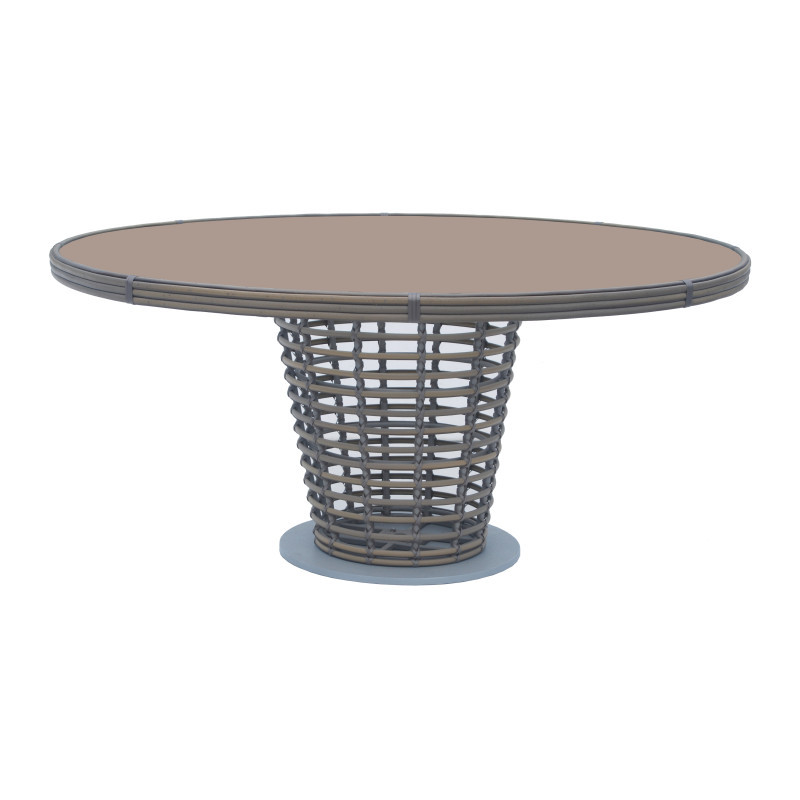Skyline Design Ruby 63" Aluminum Round Dining Table | AuthenTEAK