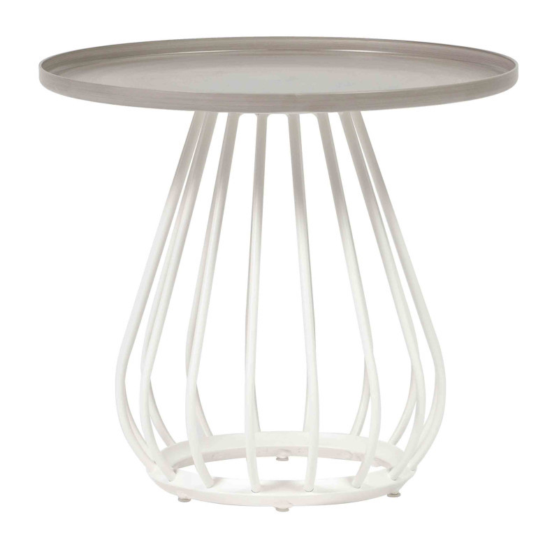Ratana Diva 24" Aluminum Round End Table | AuthenTEAK