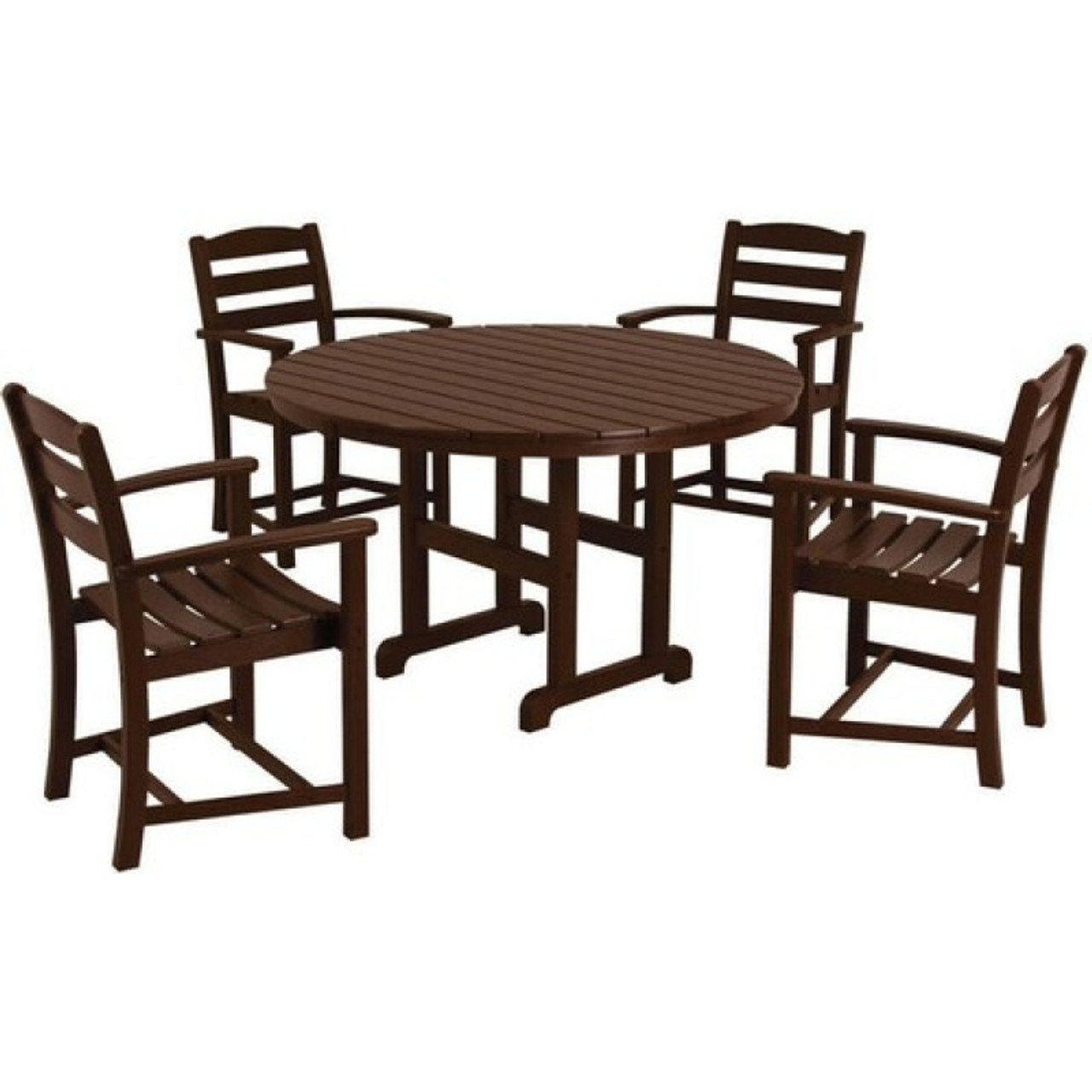 Polywood La Casa Cafe 5-Piece Round Dining Set | AuthenTEAK Polywood La Casa Cafe 5-Piece Round Dining Set | AuthenTEAK