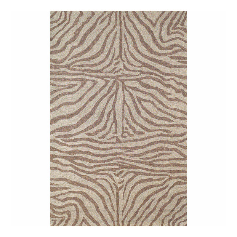 Trans-Ocean Ravella Zebra Brown Indoor/Outdoor Rug | AuthenTEAK