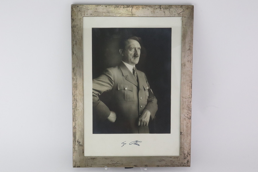SOLD - Original Framed Picture of Adolf Hitler with Autopen Signature