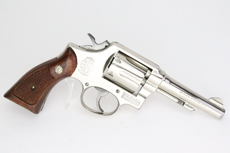 SOLD - Nickeled Smith & Wesson Model 10 - Georgia Game & Fish