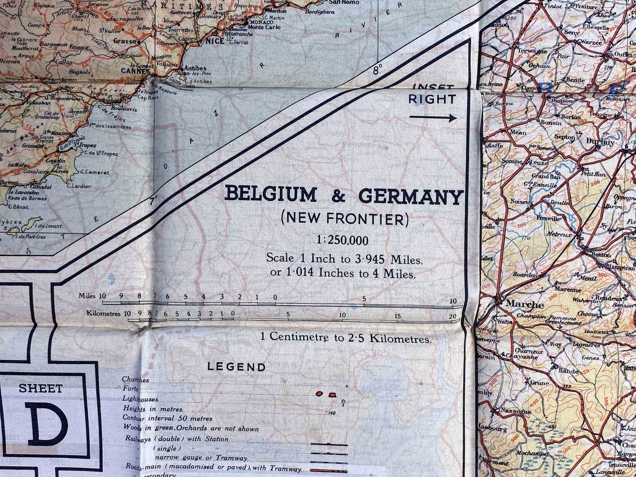 WW2 Pilot's Silk Escape Map