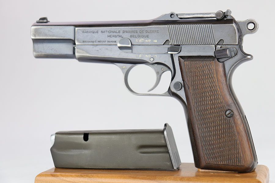 Rare, Early Nazi FN Browning Hi Power - Slotted Frame