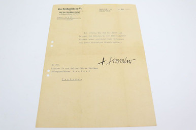 Gruppenfuhrer Querner Appointment - Himmler Signature