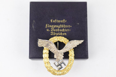 Cased GWL Pilot Observer Badge