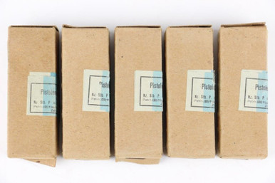 5 Unopened Boxes: WW2 9mm German Ammo