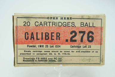 Rare Sealed Box of .276 Pedersen Ammo - Frankford Arsenal