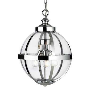 Firstlight Monroe Contemporary Style 3-Light Pendant Light in Chrome ...