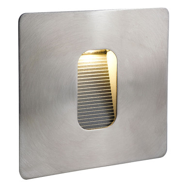 Firstlight LED Square Wall and Step Light 3W Warm White Stainless Steel ...