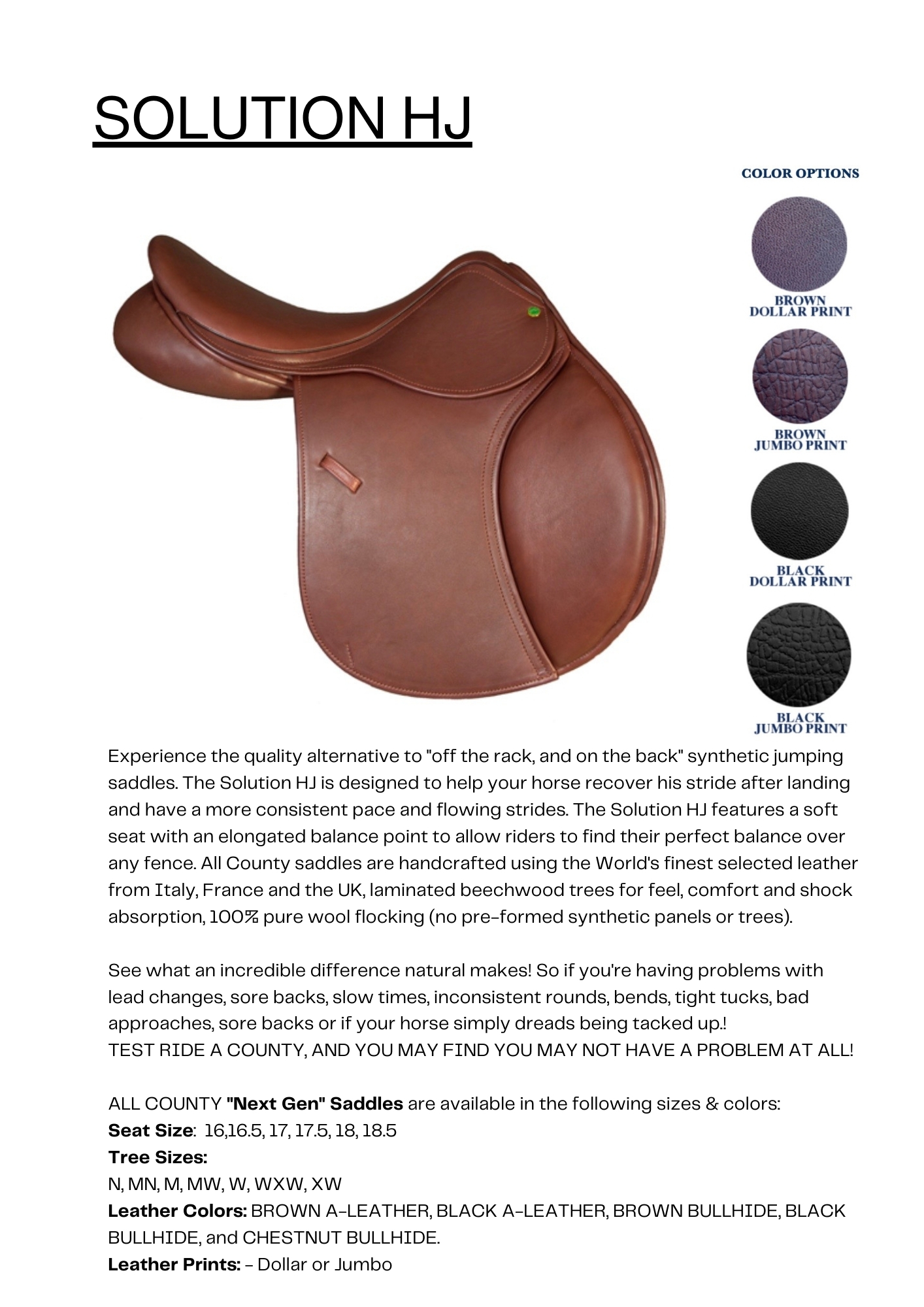 COUNTY SADDLERY'S "NEXT GEN" SADDLES - 2024 - County Saddlery ...