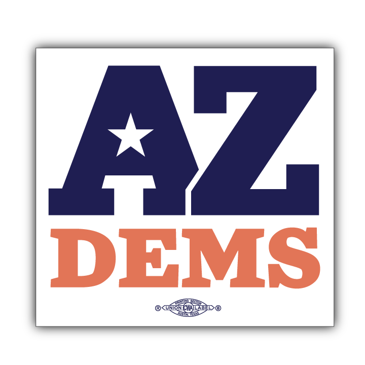 Arizona Democratic Party Official Logo (4" x 4" Vinyl Sticker -- Pack ...