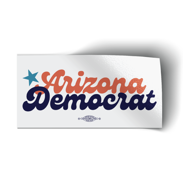 Arizona Democrat (4" x 2" Vinyl Sticker -- Pack of Two!) - Arizona ...