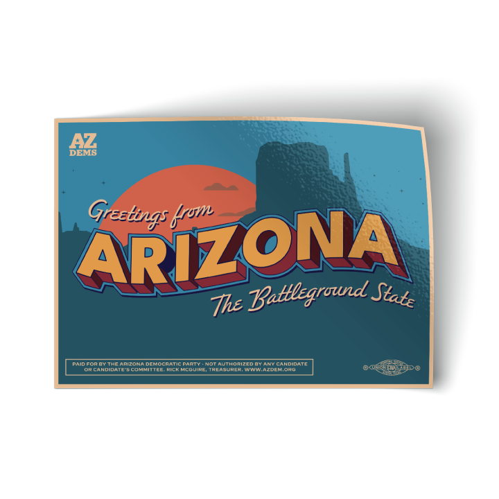 Greetings From Arizona (5" x 3" Vinyl Sticker -- Pack of Two ...