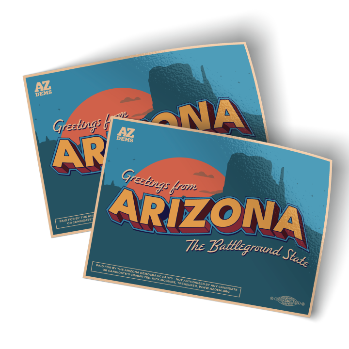 Greetings From Arizona (5" x 3" Vinyl Sticker -- Pack of Two ...