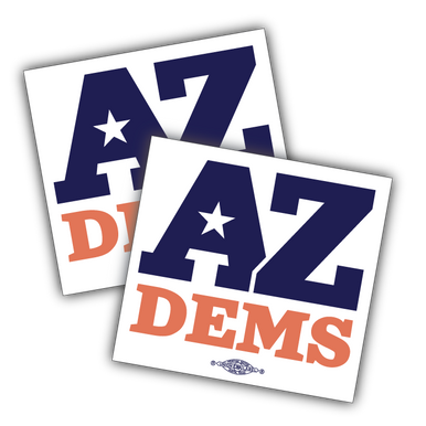 Arizona Democratic Party Official Logo (4" x 4" Vinyl Sticker -- Pack ...