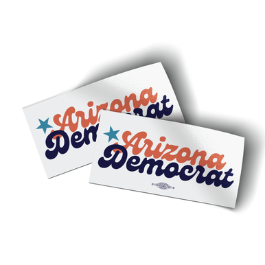 Arizona Democrat (4" x 2" Vinyl Sticker -- Pack of Two!) - Arizona ...