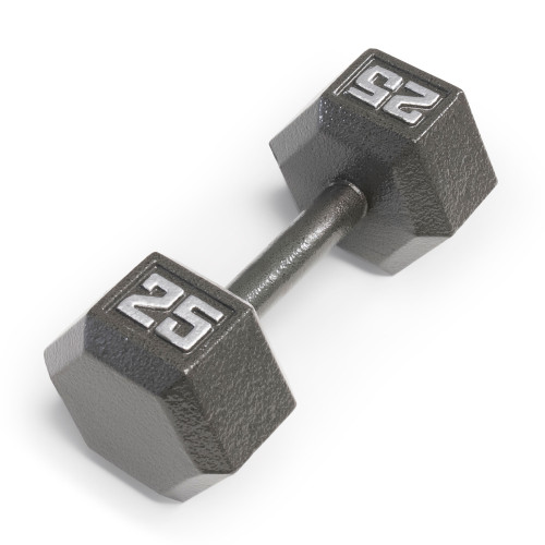 25 lb cast hex dumbbell store