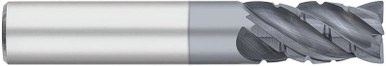 1/2" Carbide End Mill Variable Index 4 Flute - Chipbreaker - Radius ...