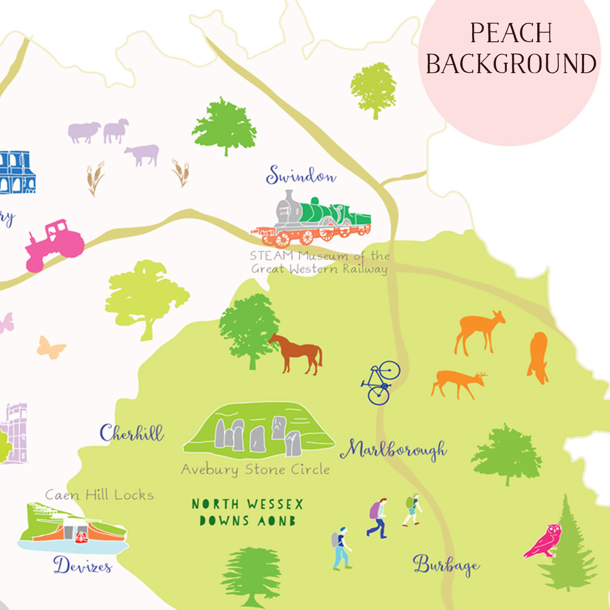 Wiltshire Map Map Of Wiltshire Hi Res Stock Photography And Images