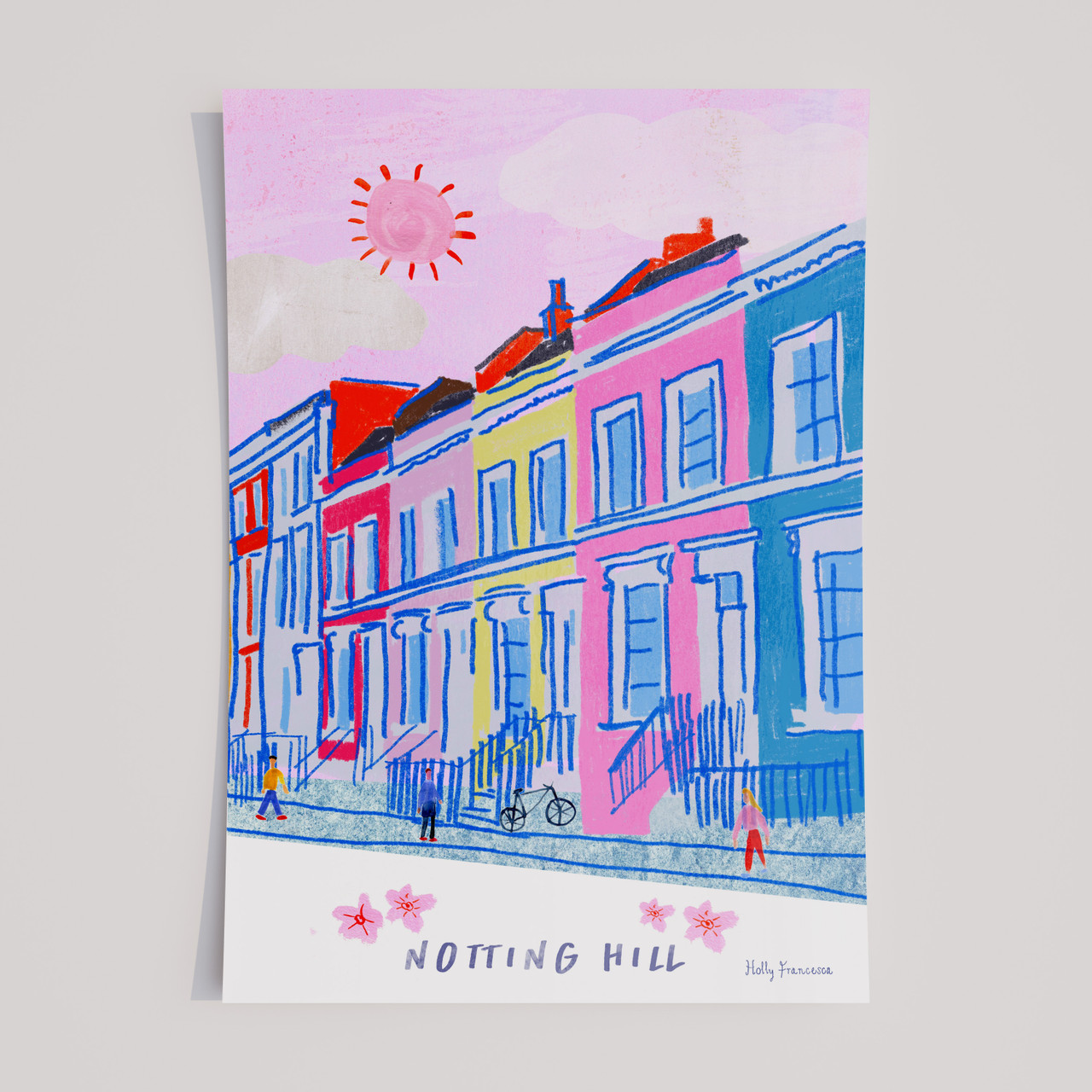 Notting Hill West London Landmark Travel Print Created From An