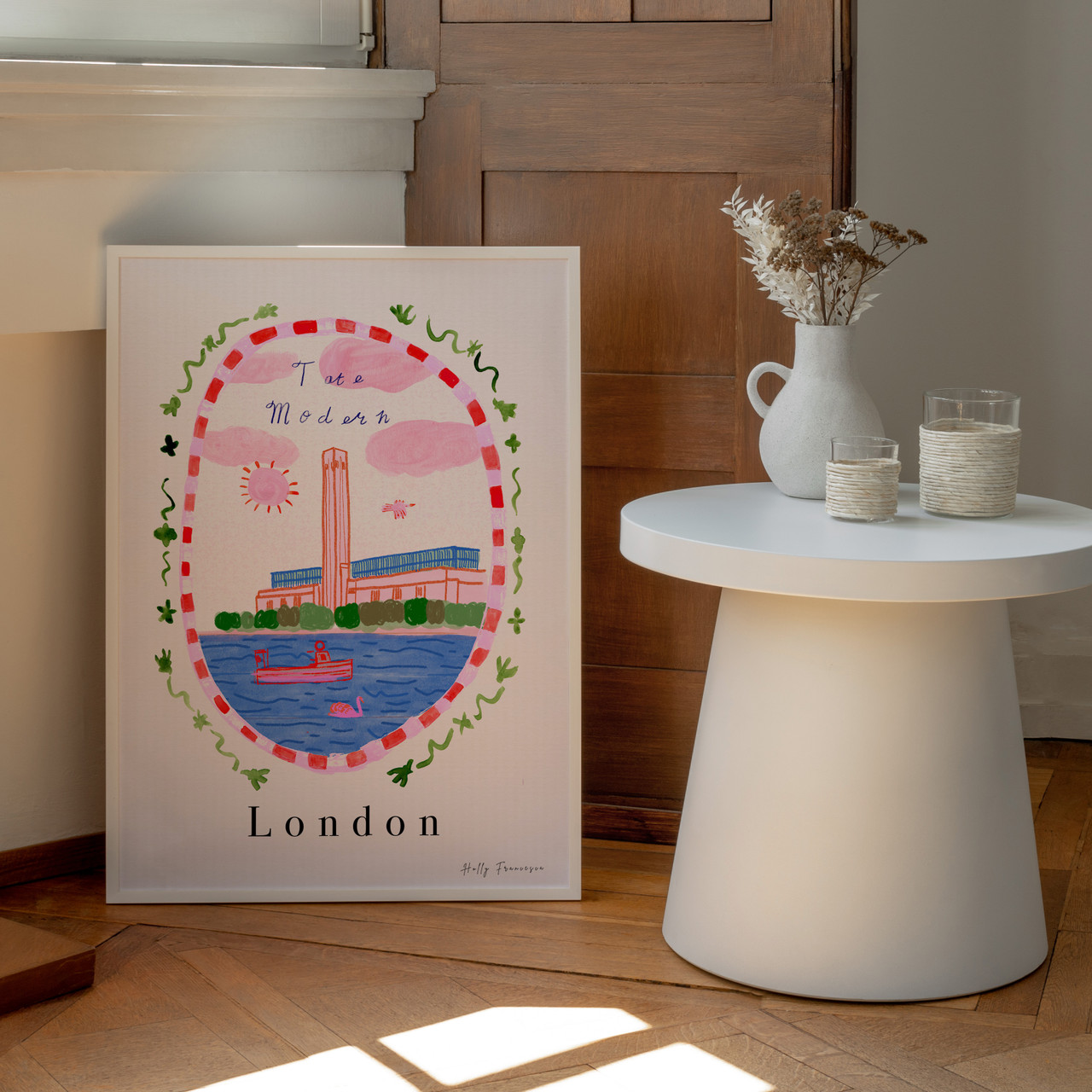 Illustrated Tate Modern Poster - London Scene - Patterned Landscapes ...