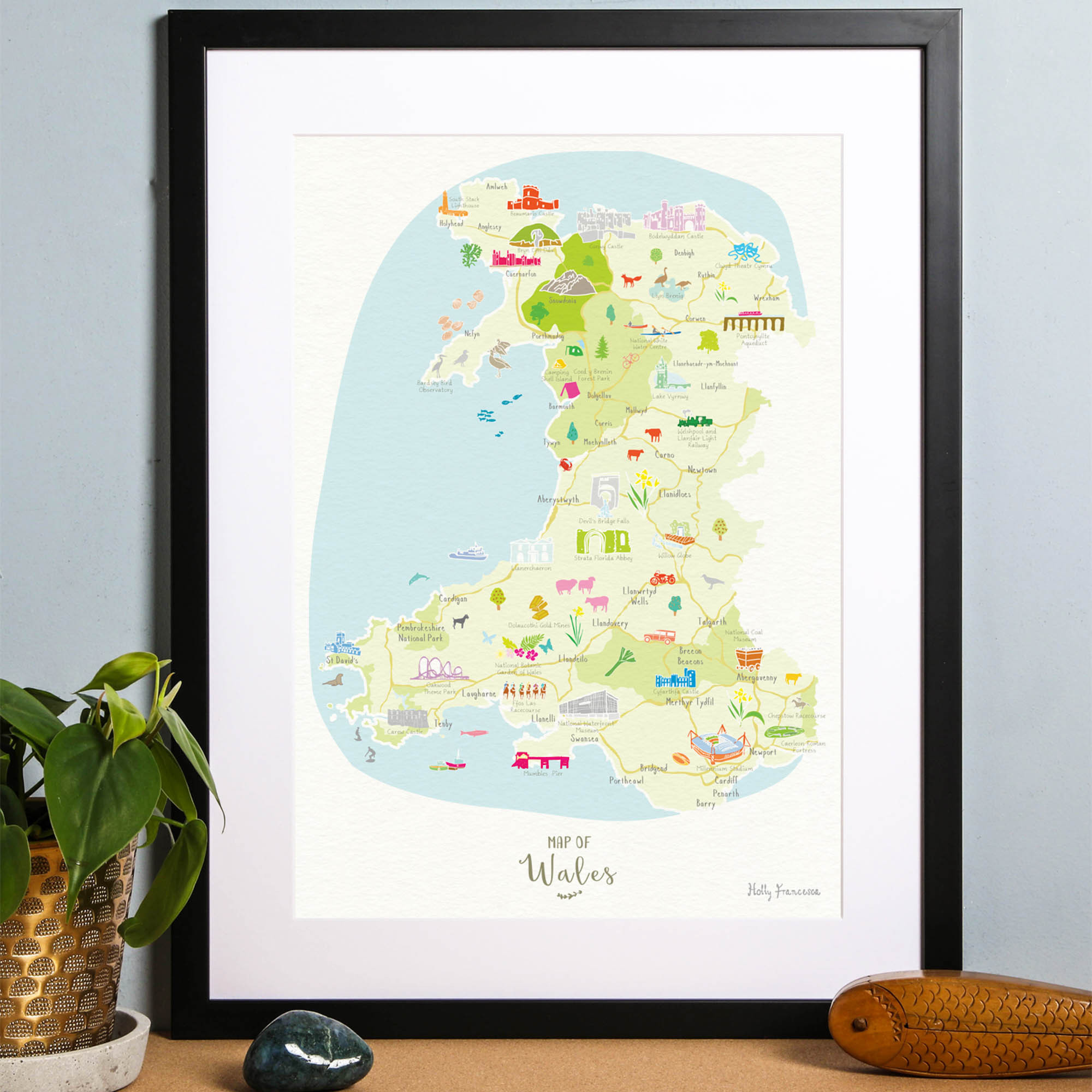 Limited Edition Map Print Art Print WALES Wall Art Country Map CYMRU ...