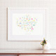 Illustrated hand drawn Map of the London Boroughs art print by artist ...