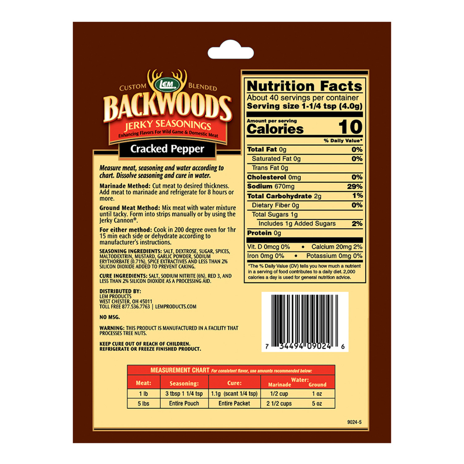 Backwoods® Cracked Pepper Jerky Seasoning