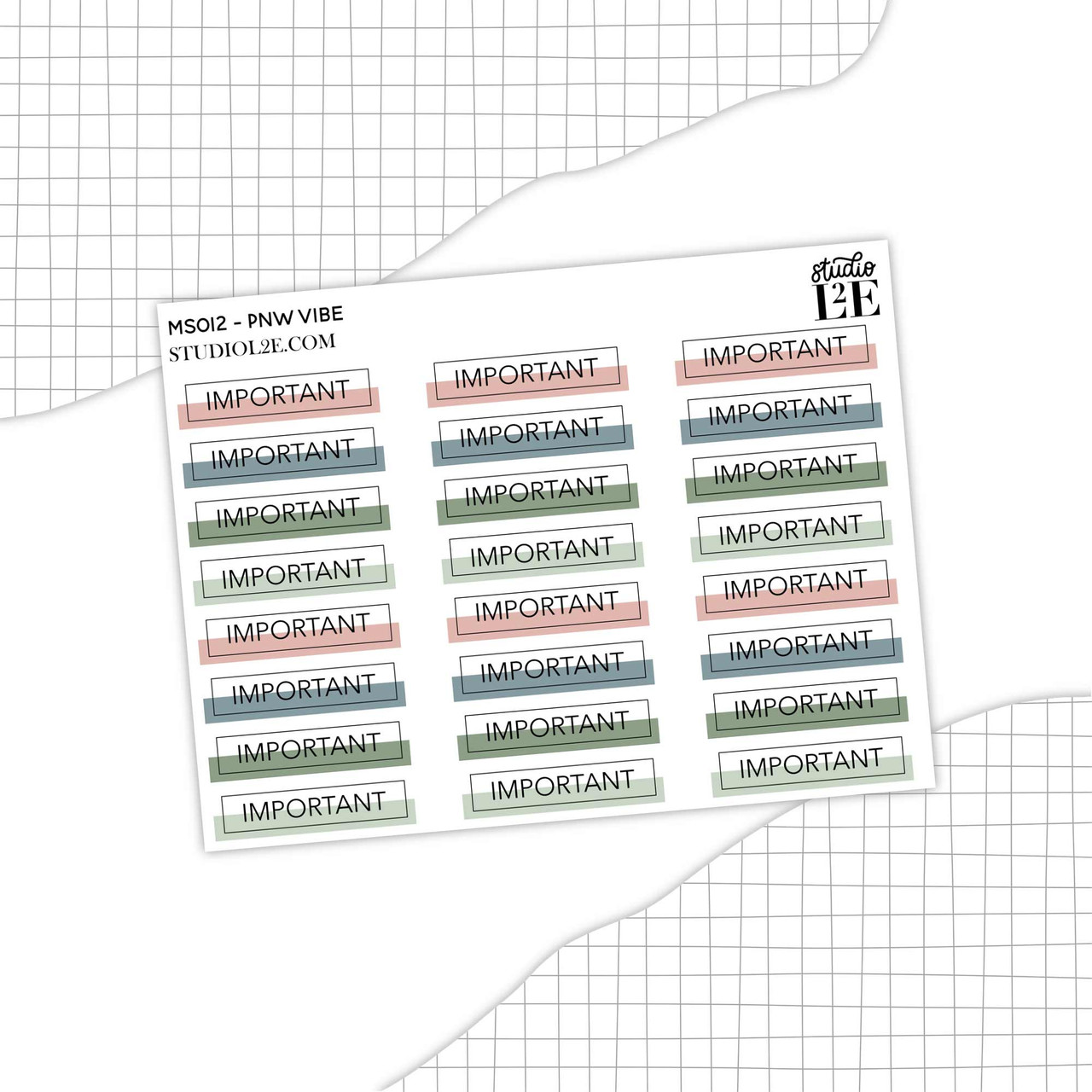 Highlight Important planner stickers