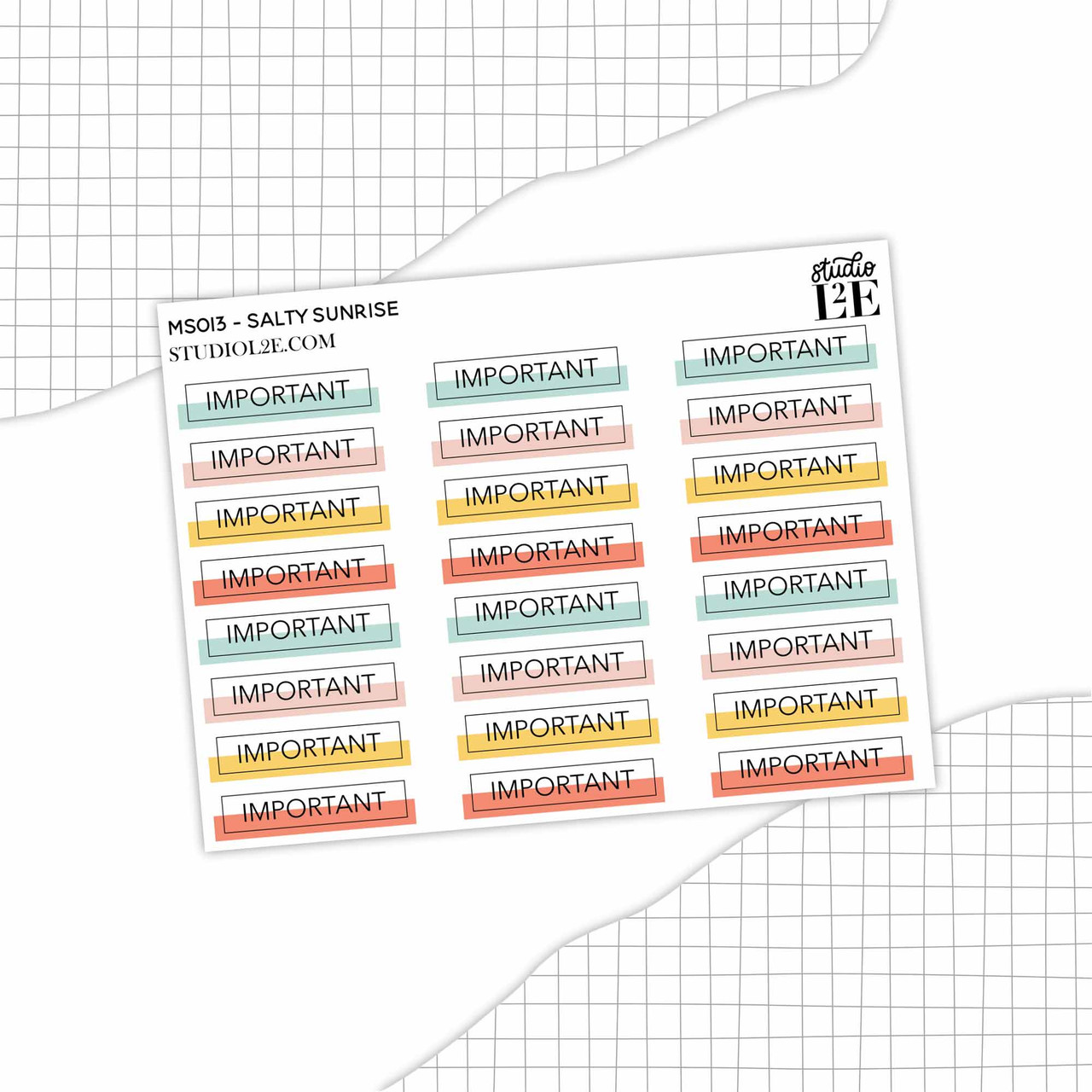 Highlight Important planner stickers