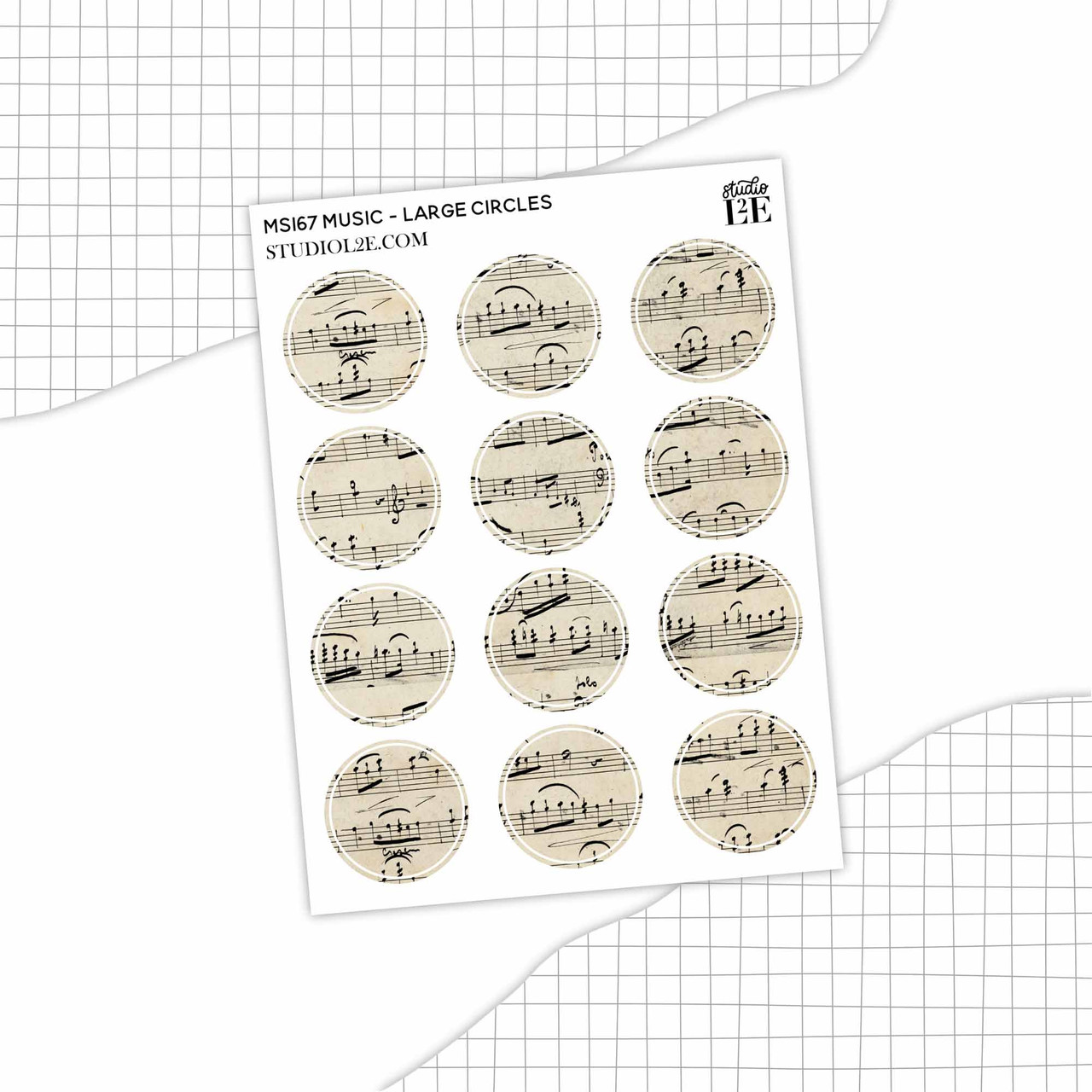 Vintage Music Journaling stickers - STUDIO L2E